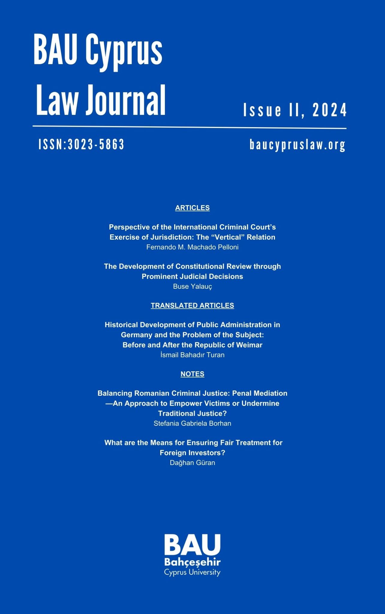 BAU Cyprus Law Journal